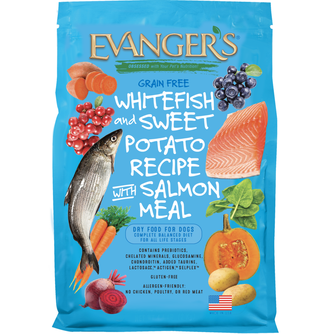 Grain Free Whitefish and Sweet Potato Recipe with Salmon Meal for Dogs ...