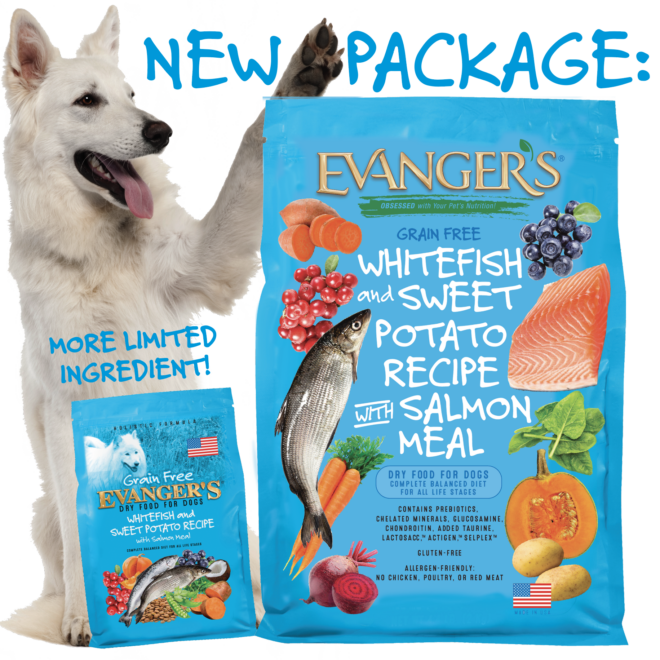 Grain Free Whitefish and Sweet Potato Recipe with Salmon Meal for Dogs ...