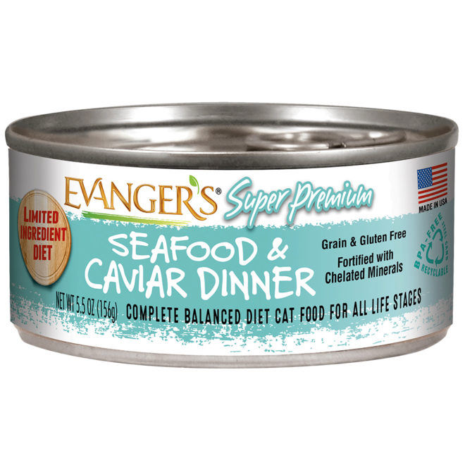 Super Premium Seafood & Caviar Dinner for Cats – Case of 24 – Evanger's ...