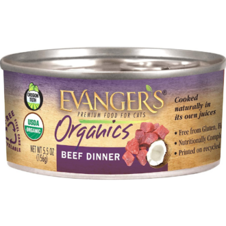 Organic Beef Dinner for Cats – Case of 24 – Evanger's Dog & Cat Food Co ...